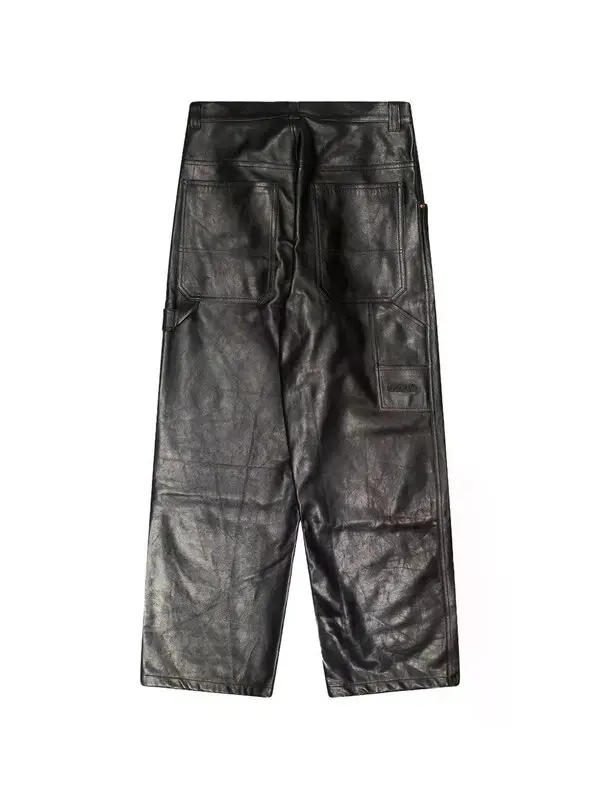 Vetements Hip-hop Leather Track Pants