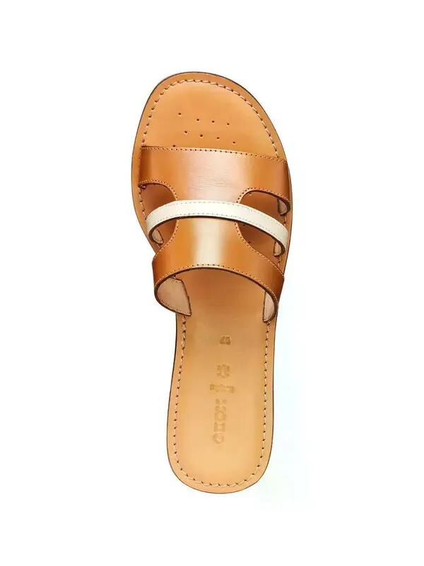 Geox Cut-out Leather Slides