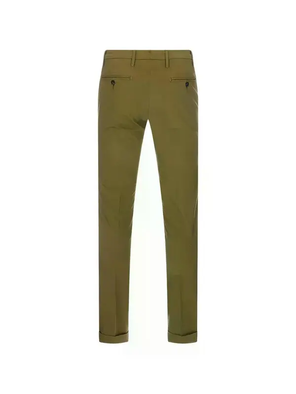 B SETTECENTO Pressed Crease Turn-up Trousers