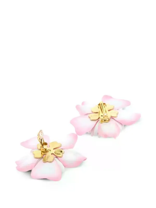 Chloé Bloom Flower Clip-on Earrings - Pink