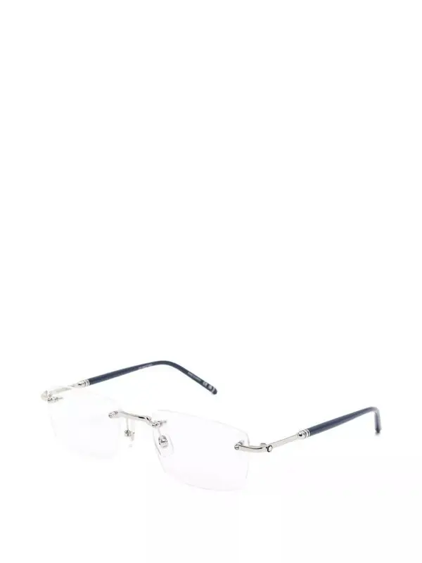 Montblanc Rimless Rectangle-frame Eyeglasses - Silver