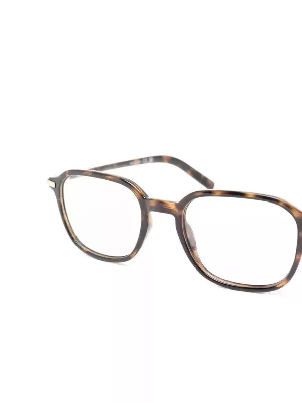 Montblanc Geometric Frame Logo Plaque Glasses