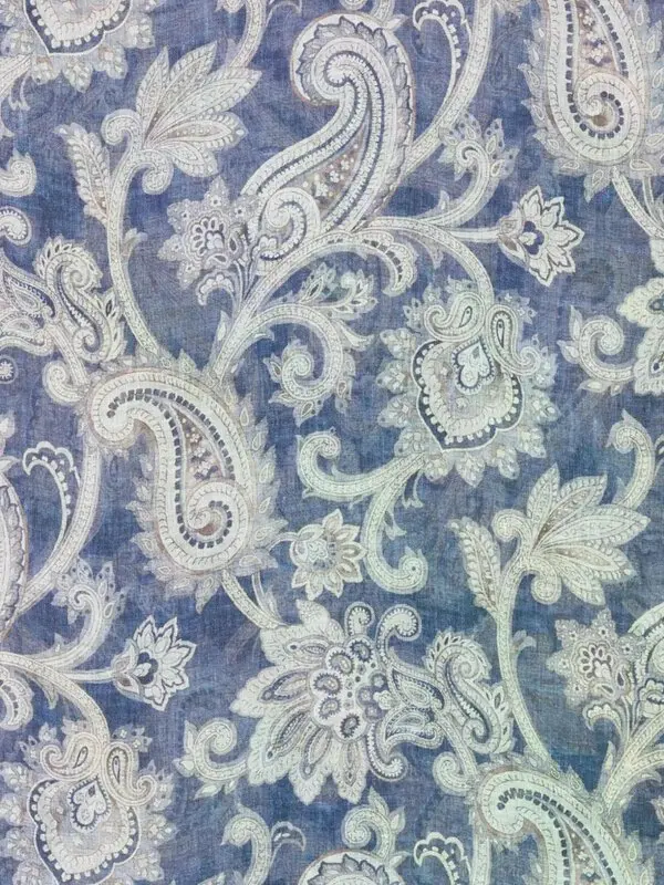DELL'OGLIO Paisley-print Frayed Scarf