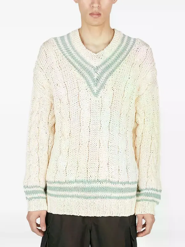 Visvim Cable Knit V-neck Sweater