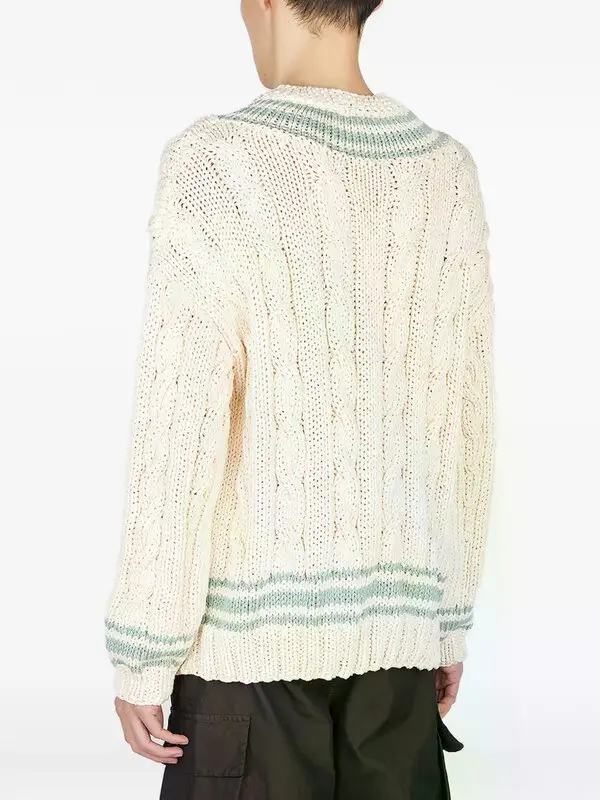 Visvim Cable Knit V-neck Sweater