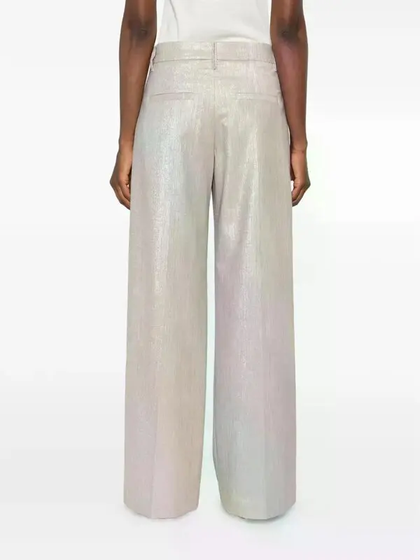 Brunello Cucinelli Shimmer Effect Pleated Trousers