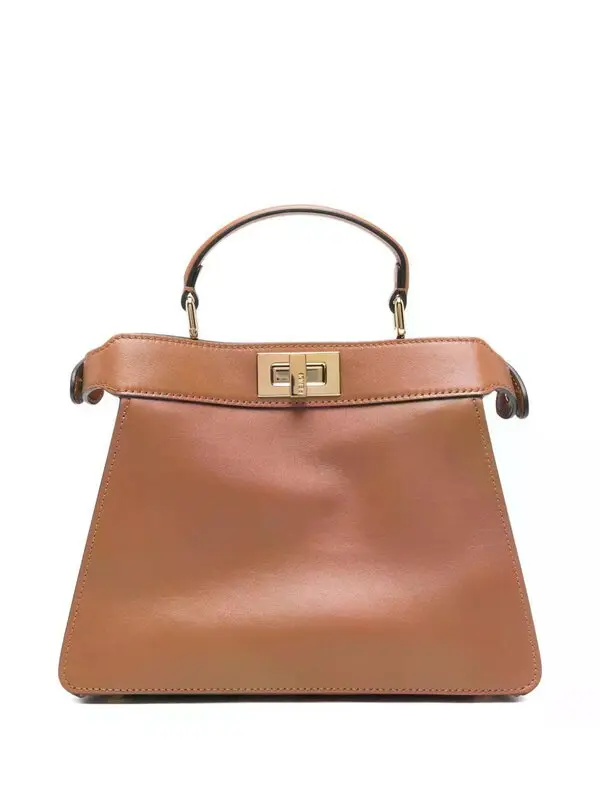 Fendi Small Peekaboo Iseeu Leather Tote Bag - Neutrals