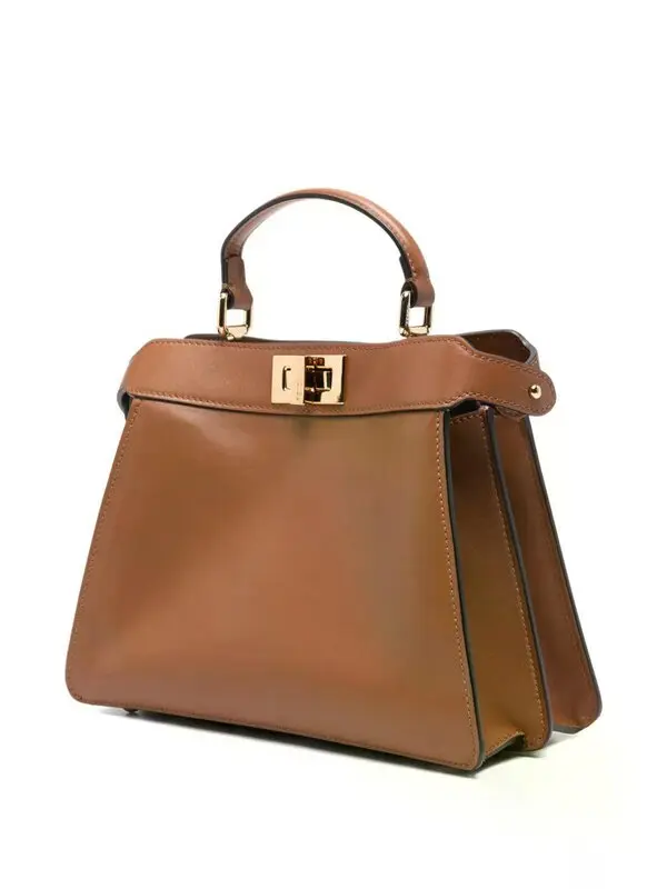 Fendi Small Peekaboo Iseeu Leather Tote Bag - Neutrals