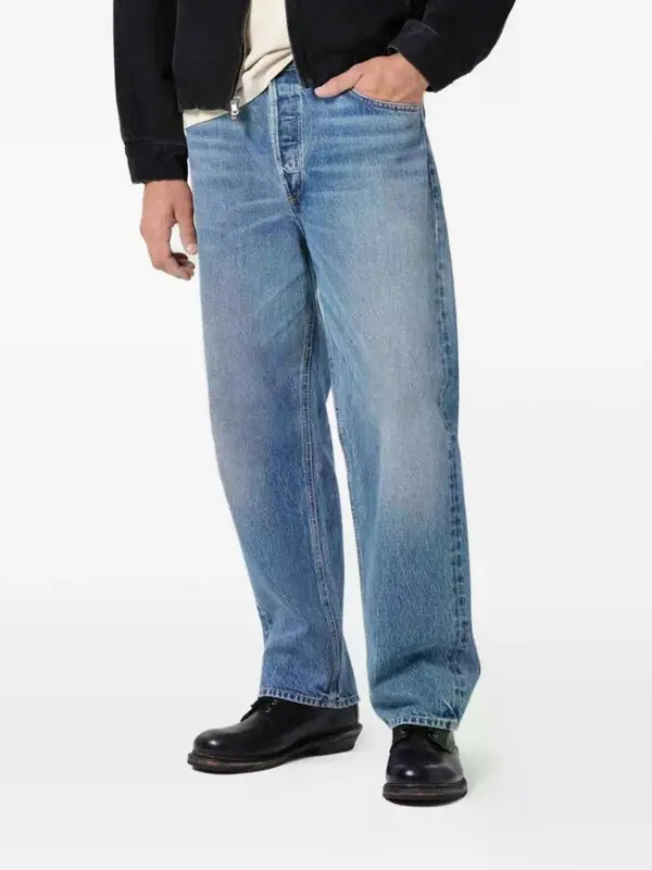 AGOLDE Faded Effect Straight Leg Jeans - Blue