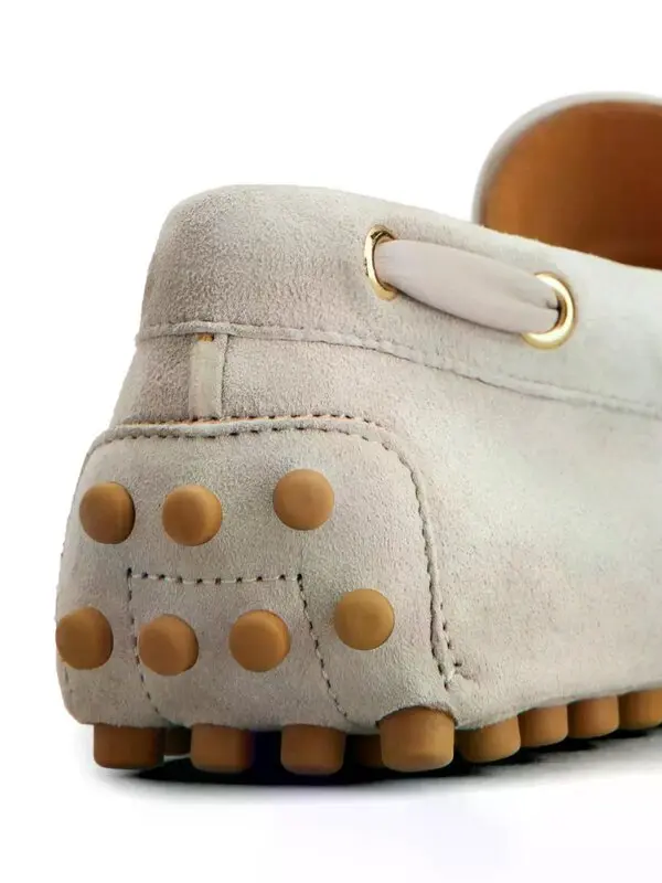 TOD'S Gommino Bow Detail Loafers - Neutrals