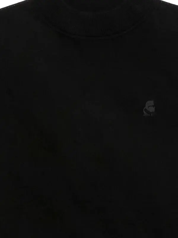 Karl Lagerfeld Logo Patch Crew Neck Sweater