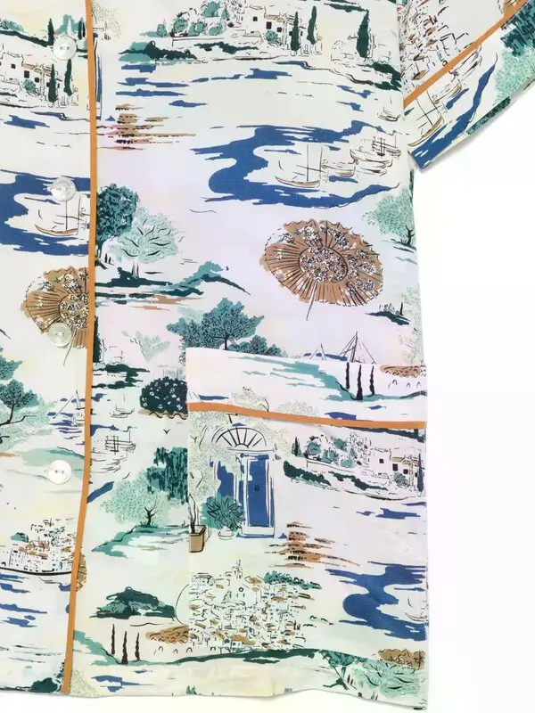 Olivia Von Halle Yves Cadaqués Printed Pajamas - Neutrals