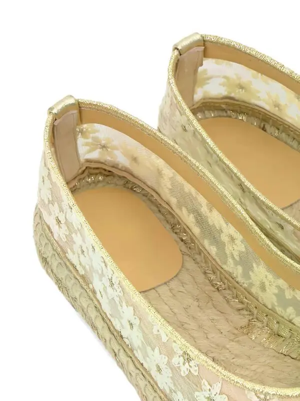 CastaÑer Paoli Floral-embroidered Espadrilles - Neutrals
