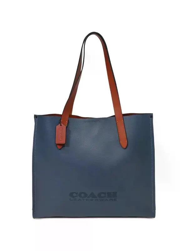 COACH VINTAGE Relay Leather Tote Bag - Blue