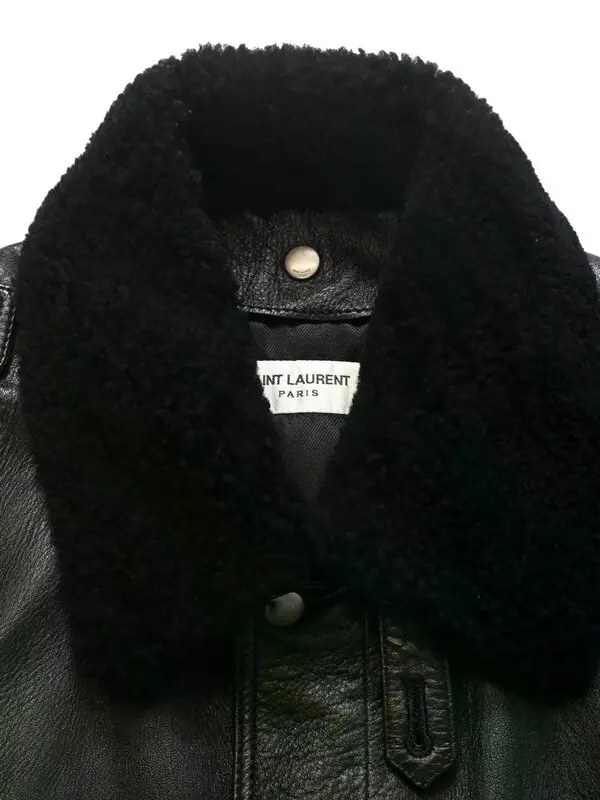 Saint Laurent Shearling Collar Bomber Jacket
