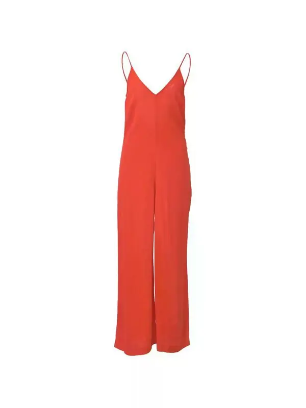 Ba&sh Red Crepe Wide-leg Jumpsuit - Orange