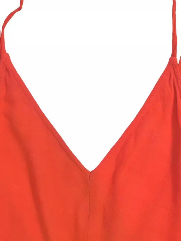 Ba&sh Red Crepe Wide-leg Jumpsuit