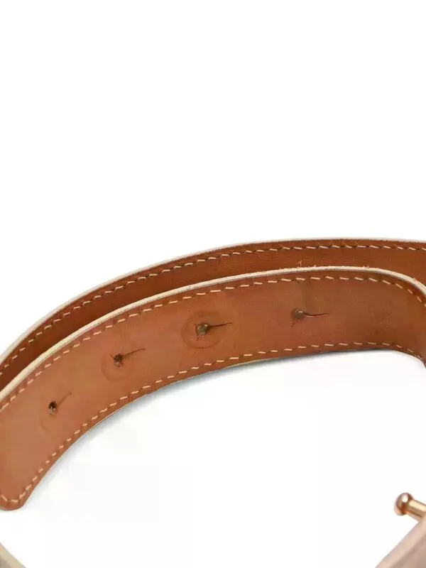 Loro Piana Round Buckle Leather Belt