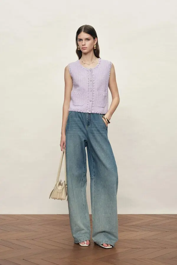 Fabrique Jinelle Textured Sleeveless Vest Top