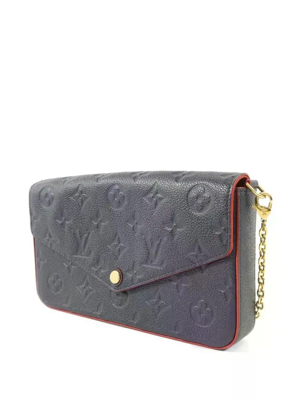 LOUIS VUITTON Monogram Empreinte Pochette Felicie Shoulder Bag - Blue