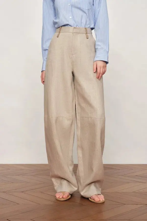 Fabrique Oakly Double Waistband Relaxed-fit Tailored Trousers - Grey
