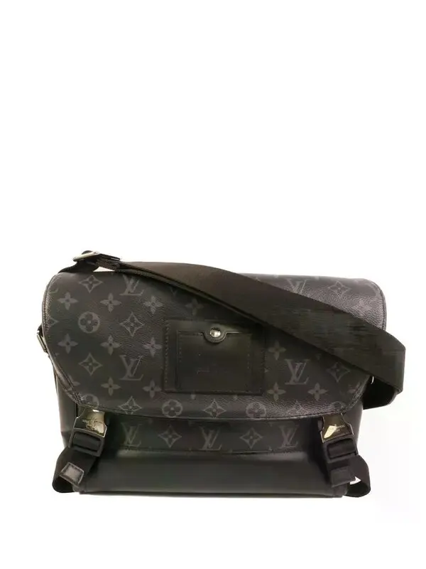 LOUIS VUITTON Monogram Eclipse Voyager Messenger Pm Shoulder Bag - Grey