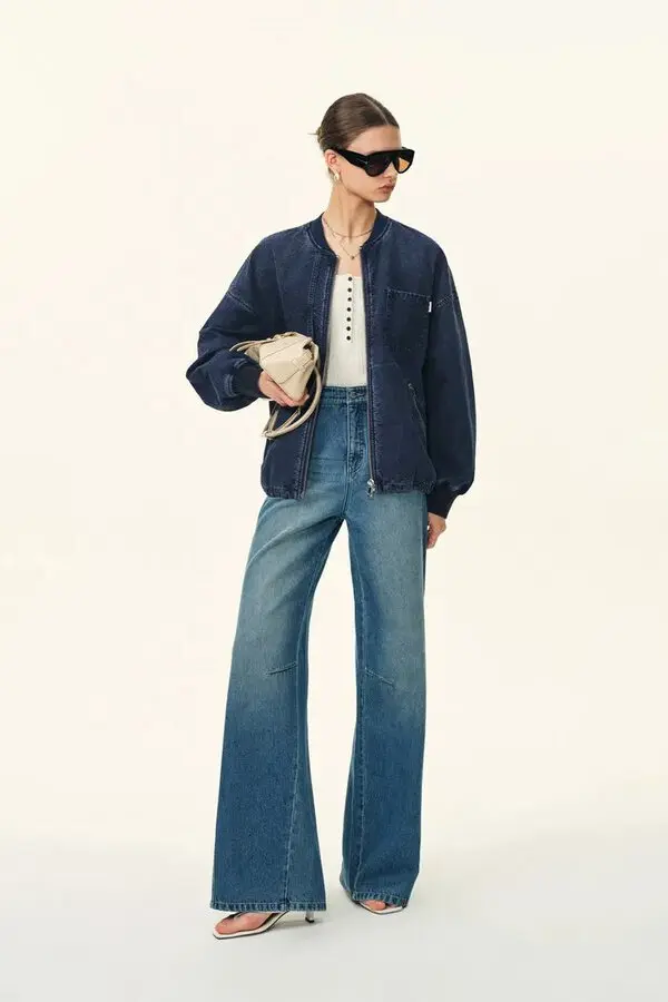 Fabrique Quinn Denim Bomber Jacket