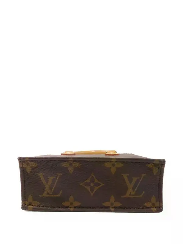LOUIS VUITTON Petit Sac Plat Monogram Tote Bag - Brown
