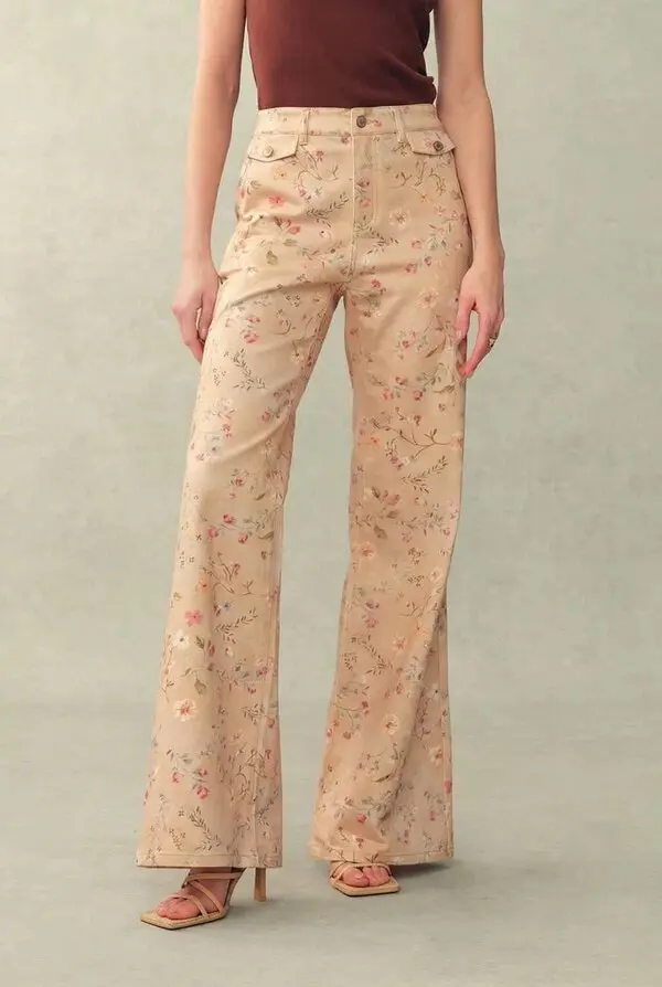 Fabrique Alma Floral Flare Jeans