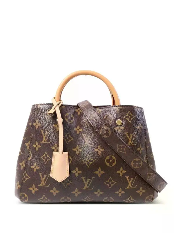 LOUIS VUITTON Monogram Canvas Bb Montaigne Tote Bag