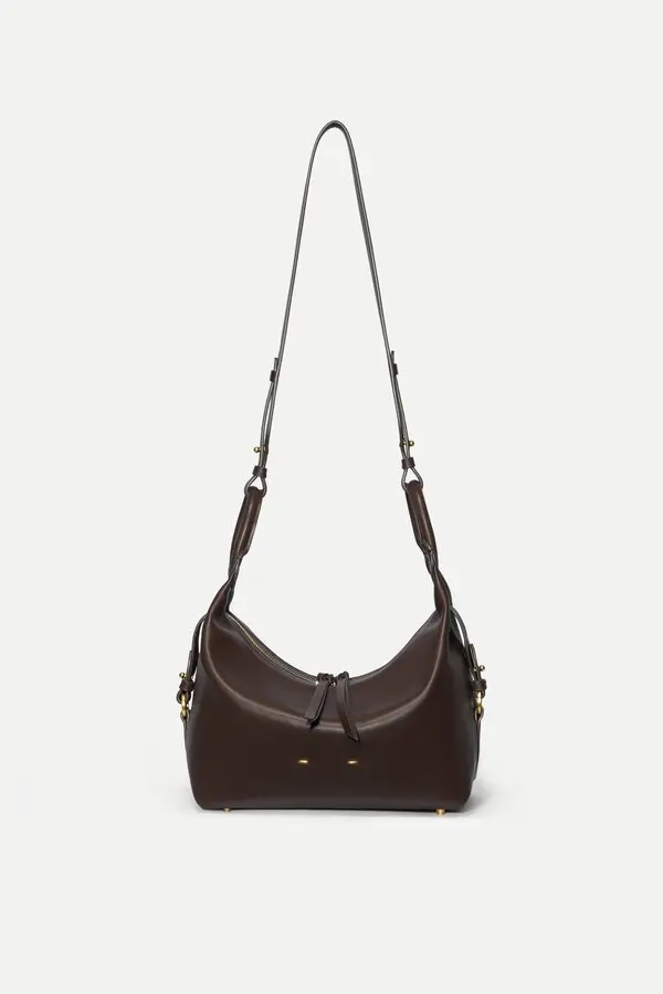 Fabrique Clio Slouchy Swing Bag In Smooth Top-grain Leather - Red