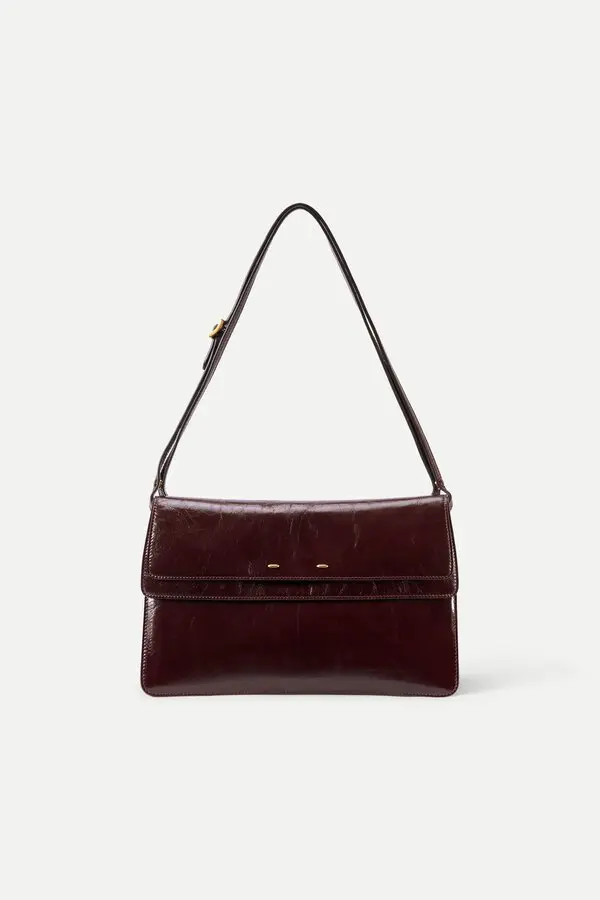 Fabrique Soft Rialto Bag In Oil-waxed Cowhide Leather - Red