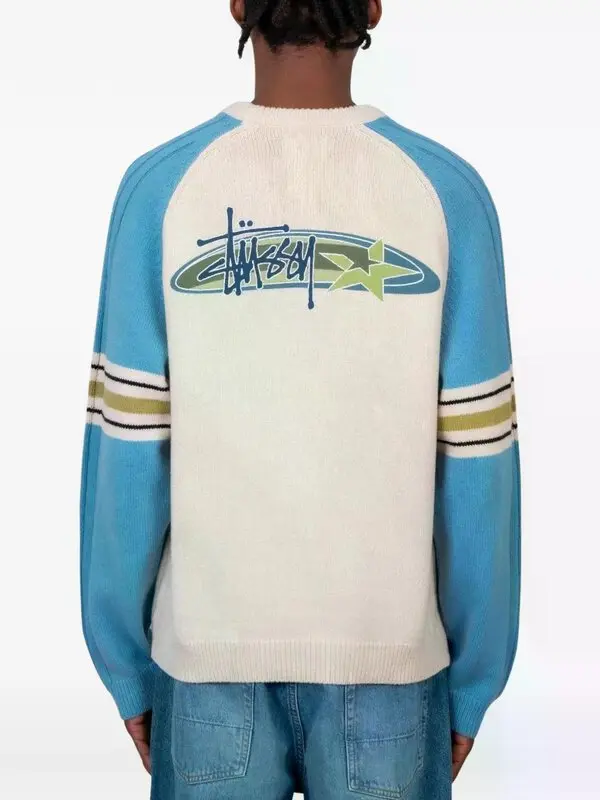 StÜssy Logo-print Raglan Sleeve Sweater