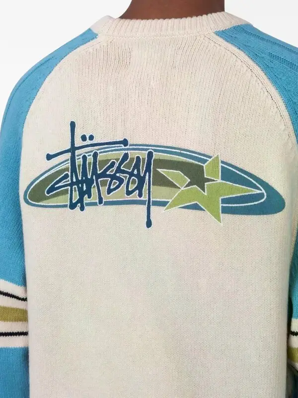 StÜssy Logo-print Raglan Sleeve Sweater