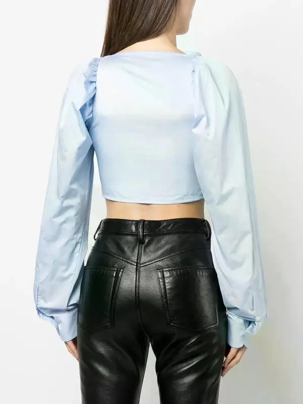 Ottolinger Cropped Gathered Blouse
