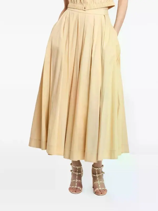 Cinq À Sept Doran Pleated A-line Skirt