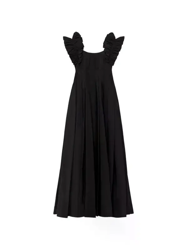 Cinq À Sept Ruffled Shoulder Straps Dress - Black