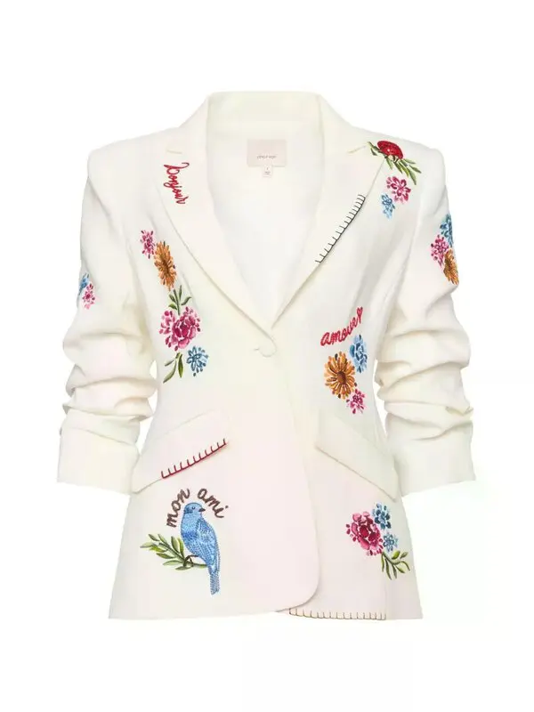 Cinq À Sept Cheyenne Floral-embroidered Blazer