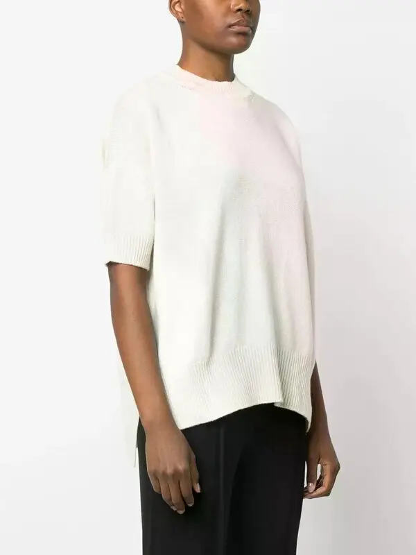 JIL SANDER Short-sleeve Cashmere Top - Neutrals