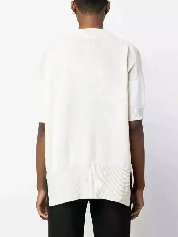 JIL SANDER Short-sleeve Cashmere Top - Neutrals