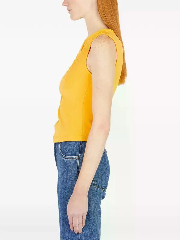 WYNN HAMLYN Crew Neck Top With Ruched Panel