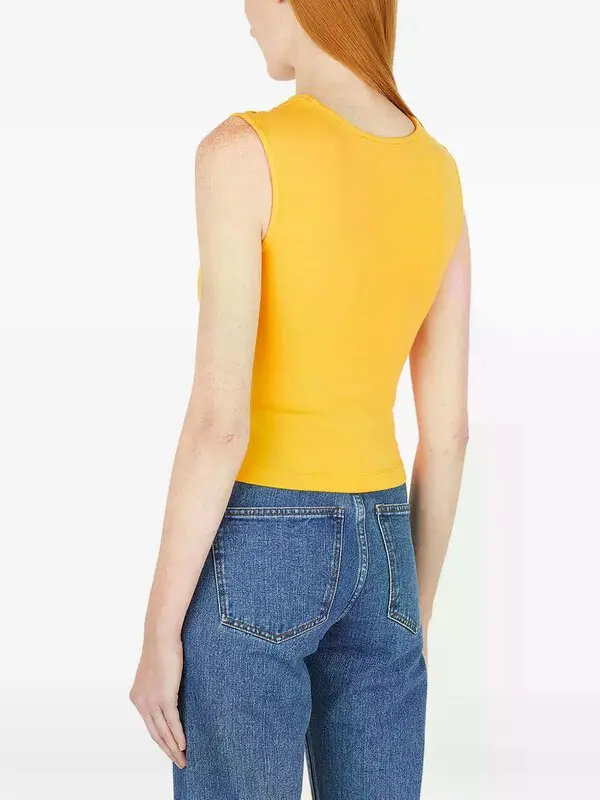 WYNN HAMLYN Crew Neck Top With Ruched Panel