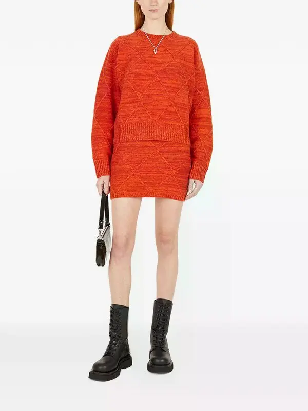 WYNN HAMLYN Knitted Mosaic Skirt