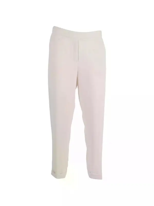 P.a.r.o.s.h Elasticated-waistband Turn-up Trousers - Neutrals