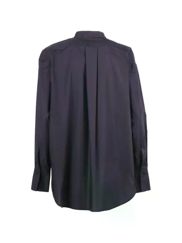 FORTE_FORTE Les Fleurs Embroidered Poplin Shirt - Blue
