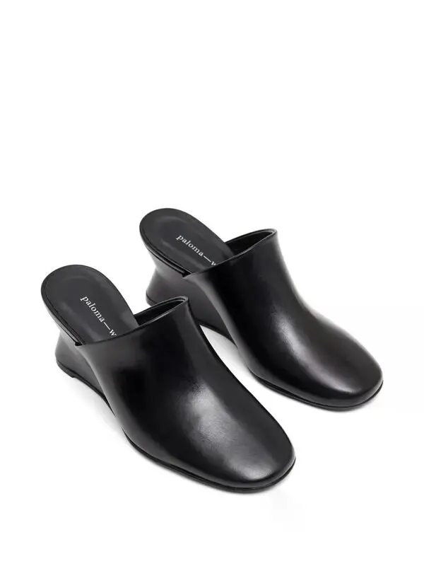 Paloma Wool Wedge-heel Leather Mules