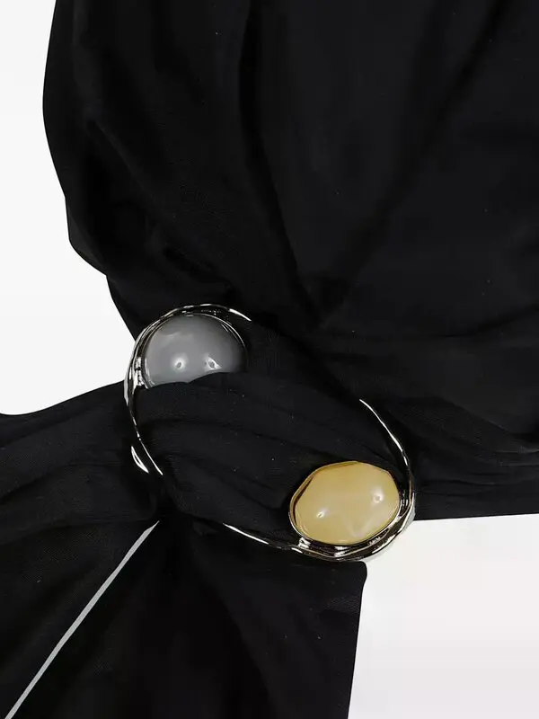 HAMOULET Iris Embellished Headscarf - Black