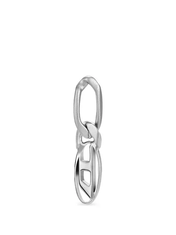 DIESEL® Oval D Link Single Earring - Silver