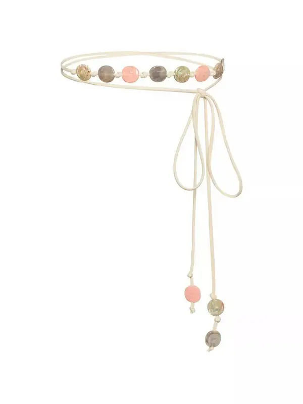 ERES Pam Beaded Tie Belt - Neutrals