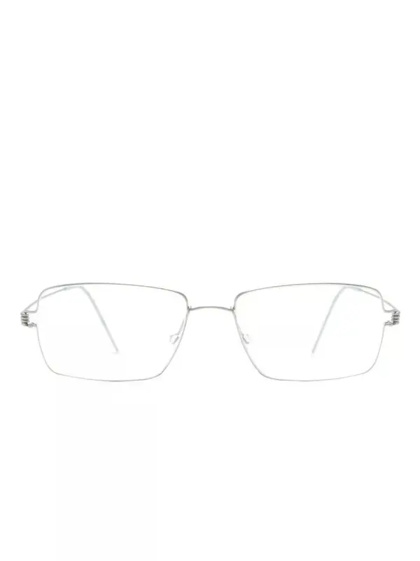 LINDBERG Rectangle Frame Eyeglasses - Silver